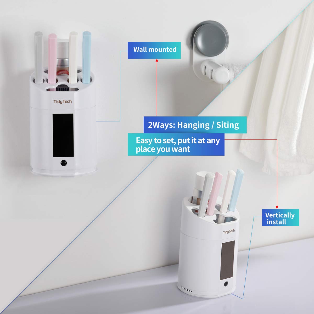 Toothbrush Holder | Toothbrush Sanitizer | UV Toothbrush Sanitizer