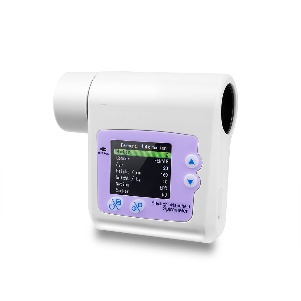 Handheld Digital Spirometer for measuring PEF FEFV1 FEF lung volume