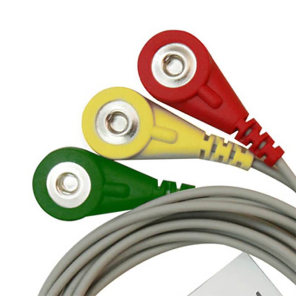 3 Lead ECG Cable for Heal Force Prince 80B, 80A, 180B EKG Monitor